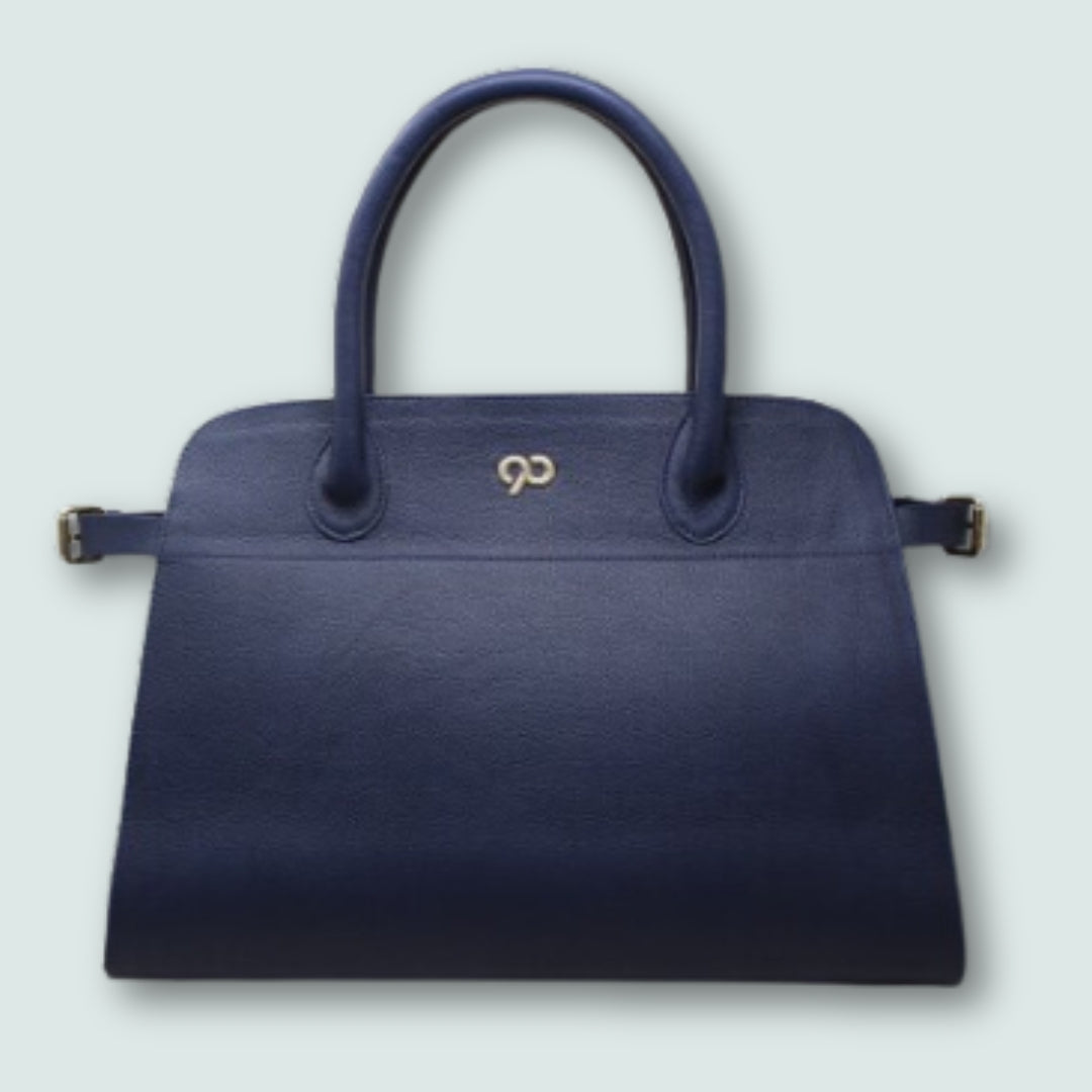 90 Feet Sarah Midnight Blue Genuine Leather Tote – Dharavi Market
